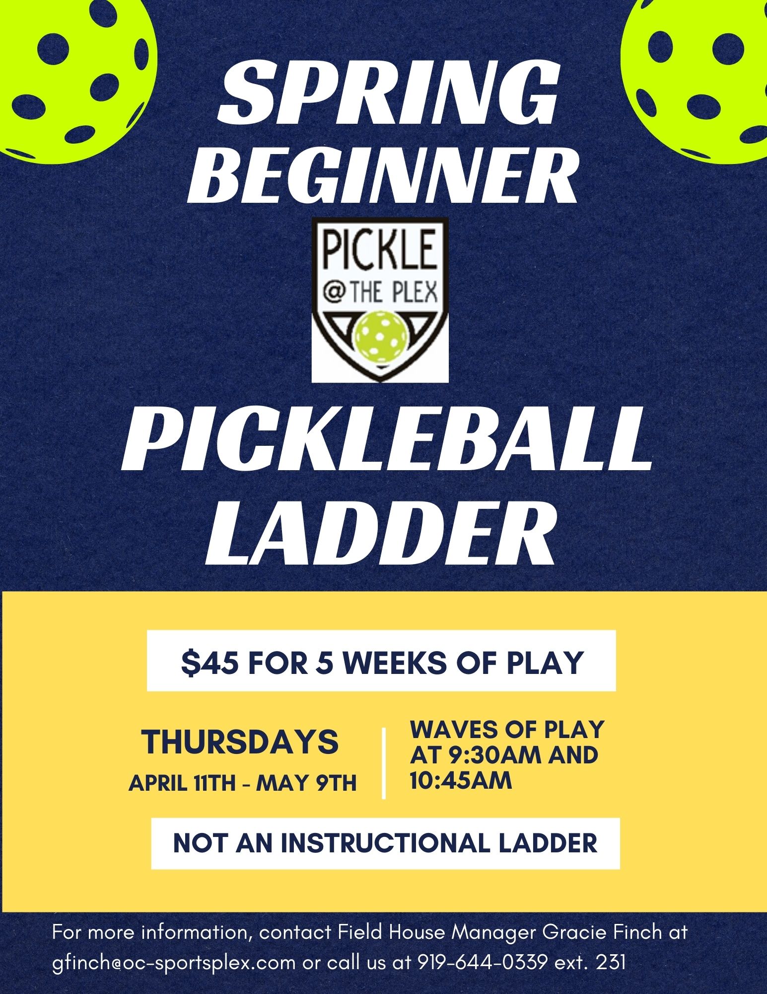 Pickle @ the ‘Plex – Orange County Sportsplex